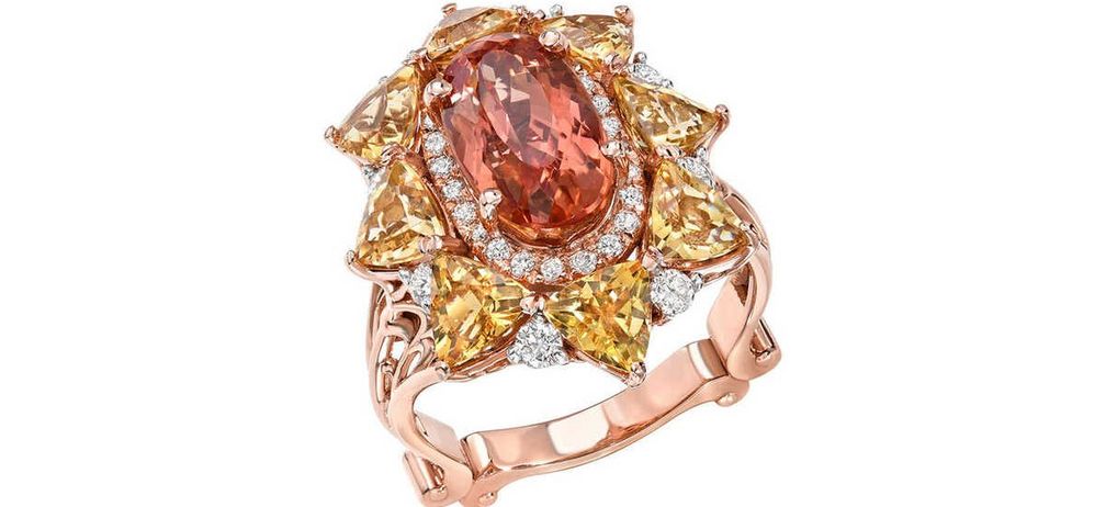 Кольцо «Сумеречный сад» с императорским топазом от Dallas Prince ...